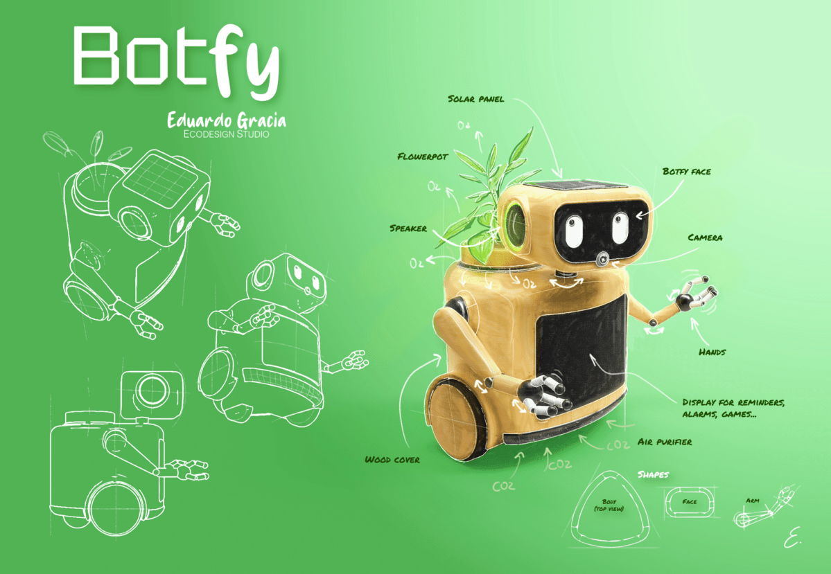BOTFY | The sustainable home robot that follows the sun for plant ...